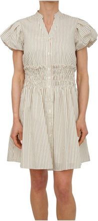Fracomina Femme, Robes, Beige, Taille: 36 FR Short Dress Avorio