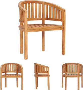 Les Tendances Les Tendances - The Living Store Bananenstuhl Massivholz Teak - Teakholzm&ouml;bel - Gartenstuhl - Esszimmerstuhl - Outdoorm&ouml;bel - Balkonm&ouml;bel