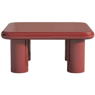 Vente-Unique Table basse en MDF - Bordeaux laqu&eacute; - TAMISDA