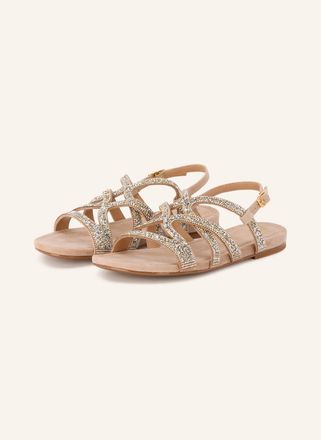 Unisa Sandalen Comic Mit Schmucksteinen beige