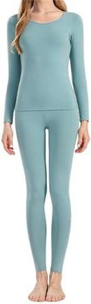 Generic Sous-vêtements thermiques ultra fins sans couture pour femme, ensemble de couches de base dhiver douces, couches de base amincissantes et élastiques, 