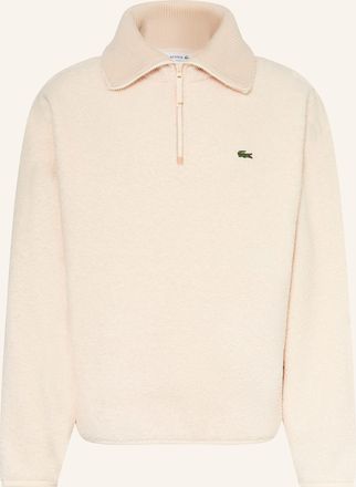 Lacoste Fleece-Troyer weiss