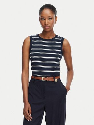 Tommy Hilfiger Top Multistripe WW0WW50025 Dunkelblau Slim Fit