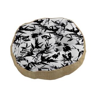 Soleil d'Ocre Coussin tapissier en Coton et Jute MAYLINE