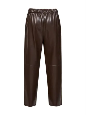 Max Mara Womens Cropped Trousers Smmamati Dark Brown Polyester