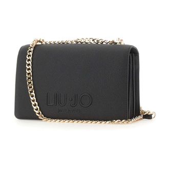 Liu Jo Femme, Sacs, Noir, Taille: ONE Size Sac Bandouli&egrave;re Medium Logo Estamp&eacute;