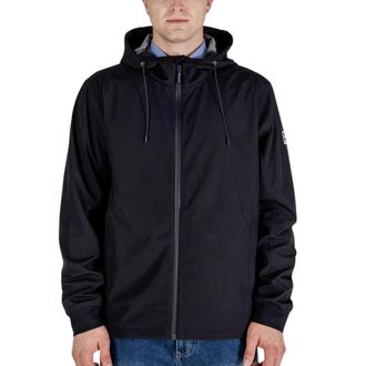Aquascutum Active Stretch-windbreaker Mit Kapuze, Schwarze Jacke