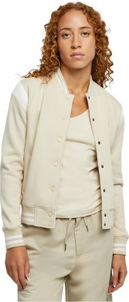Urban Classics Damen Jacke Ladies Inset College Sweat Jacket softseagrass/white 4XL