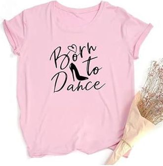 Keephen Femmes Danse T-Shirt Dr&ocirc;le Danse Amoureux Col Ras du Cou T-Shirt Danse Danseur Impression 3D Manches Courtes Tee Casual Col Rond Tops