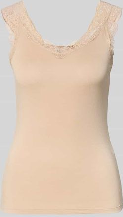 Pieces Slim Fit Tank Top aus Viskose-Mix Modell BARBERA LACE