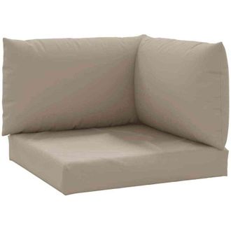 vidaXL Coussins de palette lot de 3 taupe tissu oxford vidaXL