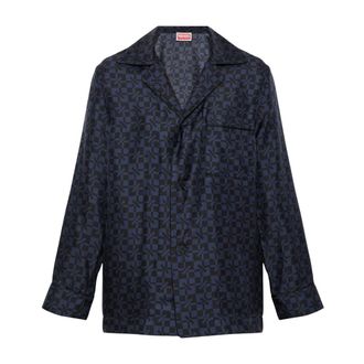 Kenzo Chemise Kenzogram - Femme - Blouses et Chemises - Bleu - Taille: 36 FR