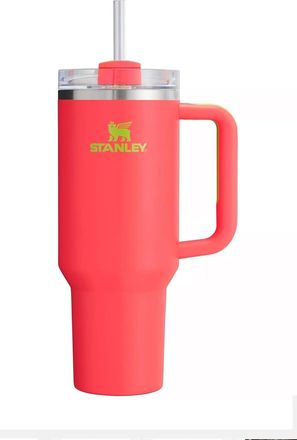Stanley Quencher H2.0 FlowState Trinkbecher, vakuumisoliert, aus Edelstahl mit Deckel und Trinkhalm, f&uuml;r Wasser, Eistee oder Kaffee (Hibiskus, 0,9 Liter)