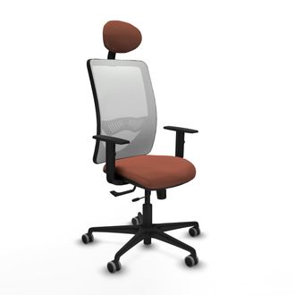 Piqueras y Crespo Schreibtischstuhl aus Stoff Zulema mit 1D-Armlehnen, h&ouml;henverstellbarer Lendenwirbelst&uuml;tze und festem Kopfteil, ausgestattet mit Syncro/Traslack und S