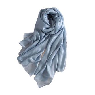 Generic Une &eacute;charpe unie pour femme, bleu, Taille unique