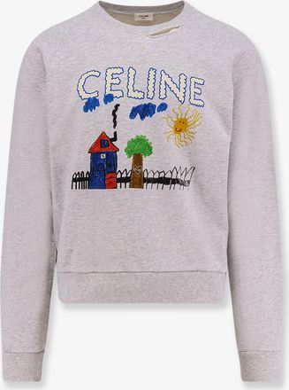 Celine Cotton sweatshirt with multicolor print - CELINE - gender_Man