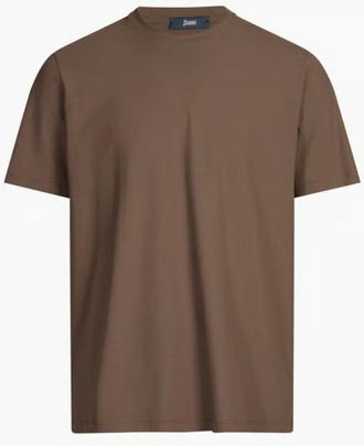 Herno Homme, Tops, Brun, Taille: L Cotton T-Shirt