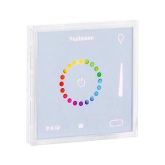 Paulmann 78423 LumiTiles Zubehör Smart Home Zigbee Square Touch Modul IP44 10x10cm RGBW Farbsteuerung Weiß Steuerung Kunststoff, Aluminium