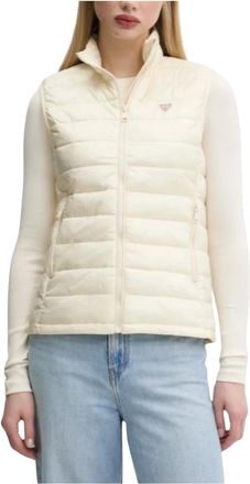 Guess Femme, Vestes, Blanc, Taille: 36 FR Puffer Vest