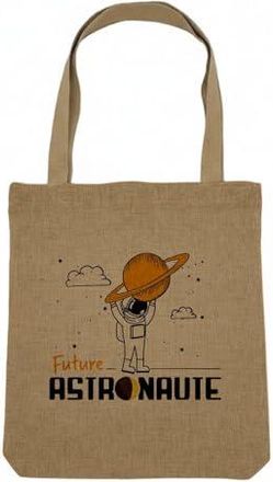 Fabulous Sac Shopping Tote Bag Aspect Lin - Future Astronaute Ciel Avenir R&ecirc;ve - Sac de Courses Toile Epaisse 360g Beige Naturel Cabas Port&eacute; Epaule Solide Impr