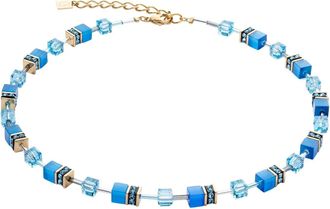 Coeur de Lion Halskette - GeoCUBE Iconic Mono Gold Halskette - Gr. unisize - in Blau - f&uuml;r Damen