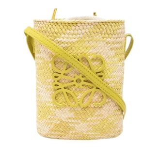 Loewe Sac bandouli&egrave;re Pre-owned Anagram Square Pocket en cuir - Femme - Pre-owned - Jaune - Taille: ONE Size