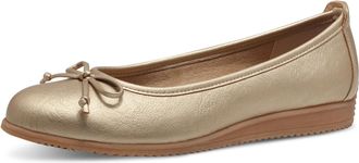 Marco Tozzi Damen Ballerinas Runde Spitze mit Schleife, Gold (Gold), 36 EU