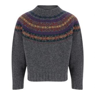 Howlin Living in the Light Oxford - - Knitwear - Herren - Grau - XS