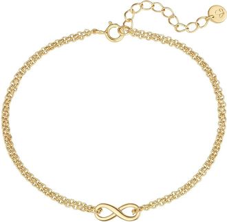 Glanzst&uuml;cke M&uuml;nchen Armband - Sterling Silber Armband Infinity - Gr. ONESIZE - in Gold - f&uuml;r Damen