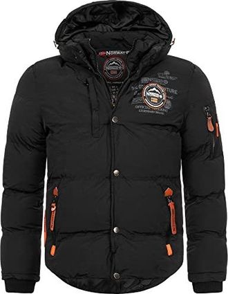 Geographical Norway Veste dhiver matelass&eacute;e pour homme Parka vervieine, Noir, M