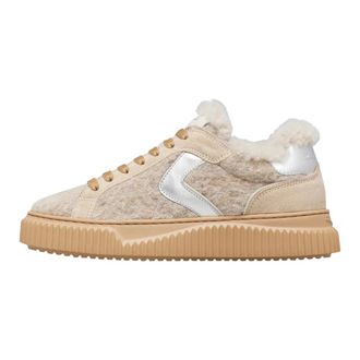 Voile Blanche Baskets Lipari en fourrure - Femme - Chaussures - Beige - Taille: 37 EU