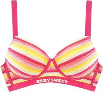 Generic Ensemble de fitness pour femme en coton avec rayures arc-en-ciel pour femme de grande taille, doux et doux pour la peau, agr&eacute;able pour le corps., roug