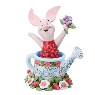 Enesco Disney Traditions Piglet In Watering Can Figurine, Height 11.5cm