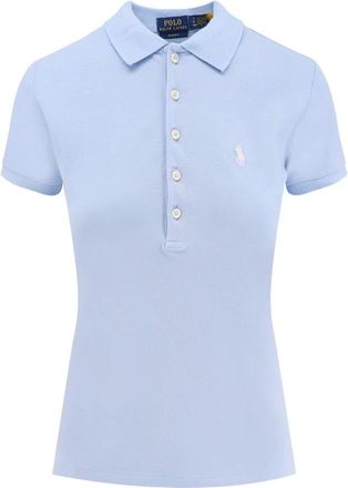 Polo Ralph Lauren Femme, Tops, Bleu, Taille: 40 FR Polo en Piqu&eacute; de Coton