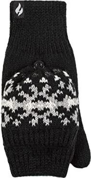 Heat Holders SOCKSHOP Femme Heather &Agrave; motifs Mitaines de convertisseur Paquet de 1 Noir Taille unique