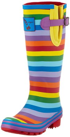 Evercreatures Damen Rainbow Gummistiefel, Regenbogenfarben