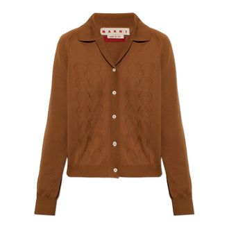 Marni Cardigan mit Kragen - - Knitwear - Damen - Braun - S