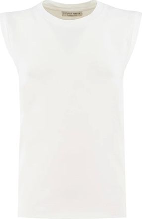 Le Tricot Perugia Femme, Tops, Blanc, Taille: 40 FR T-shirt sans manches