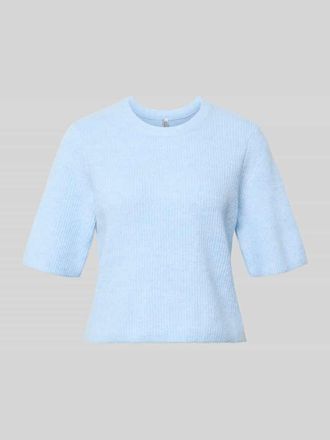 Pieces Boxy Fit T-Shirt aus Rippstrick mit Woll-Anteil Modell SILLY