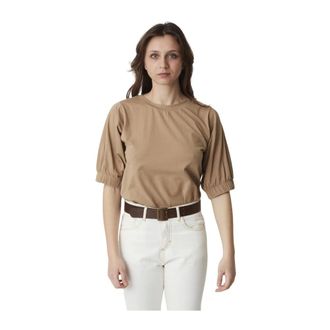Alpha Studio Maglia Girocollo M/M - Femme - Tops - Beige - Taille: 38 FR