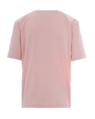 Lacoste Womens T-Shirt V Relaxed Rose Cotton T-Shirts & Jerseys