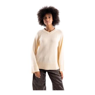 Pinko Valencia V-neck Pullover - - Knitwear - Damen - Beige - XS