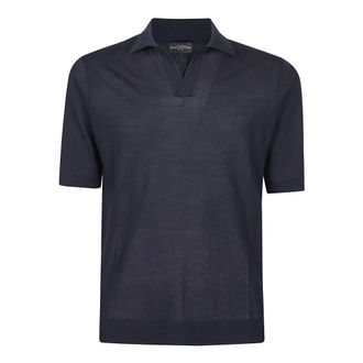 Ballantyne Homme, Tops, Bleu, Taille: L Polo Uni Manches Courtes