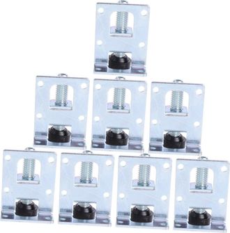 DOITOOL 8 Stück Teiliges Verstellbares Stahl möbelfüße Höhenverstellbare für Schwere Möbel Arbeitstisch Schrank Regal Feuchtigkeitsbeständig Korrosionsfest mi