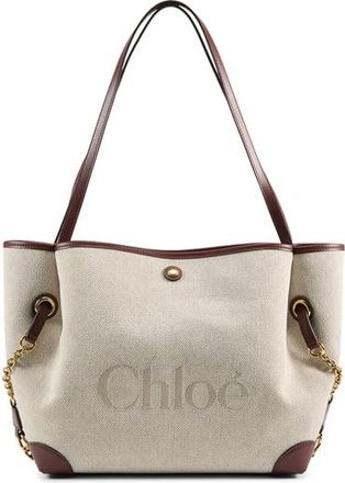 Chlo&eacute; Sac Clover &agrave; d&eacute;tail chaine et logo brod&eacute; en cuir