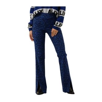 ALIX The Label Animal Print Flared Hose - - Trousers - Damen - Blau - S