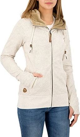 Ragwear LIBERTY Veste à capuche zippée pour femme - Sweat à capuche - Veste de survêtement - Veste à capuche - Veste chaude, Beige (6000), XS