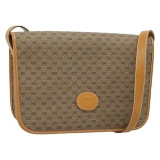 Gucci Pre-owned Vintage Micro Small GG Canvas Shoulder Bag - Femme - Pre-owned - Beige - Taille: ONE Size