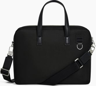 Le Tanneur Porte documents 15 Basile en toile nylon et cuir lisse