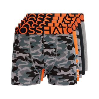 Crosshatch Herren Boxershorts Shorts (5 Stück) Multipack Unterwäsche Geschenkset Herrenfarbe Boxershorts(M,ORANGE CAMO)